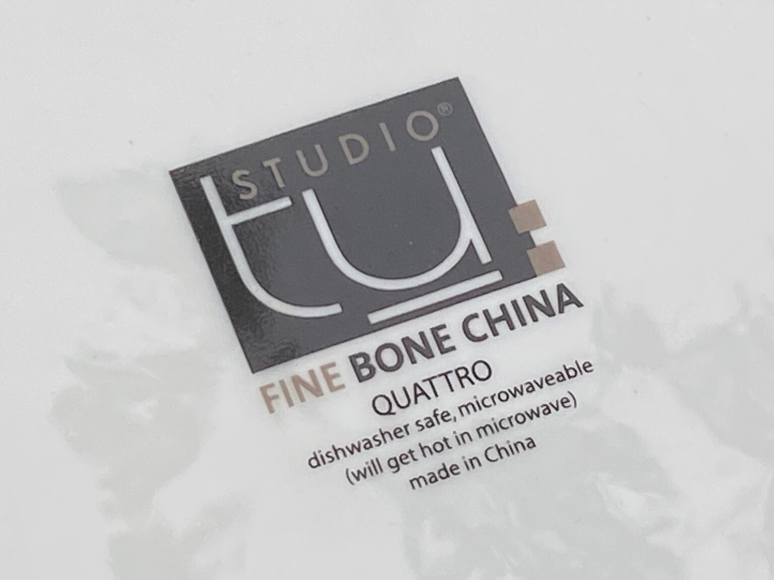 Studio TU Fine Bone China, Quattro pattern: 45 +/- 38 ppm Lead (safe by ...
