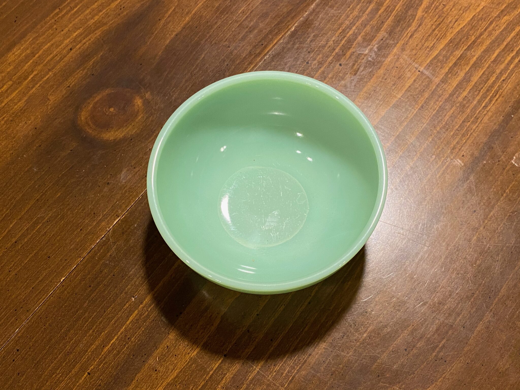 Vintage Made-In-U.S.A. Jadeite green Fire-King small glass bowl: 20 ppm ...