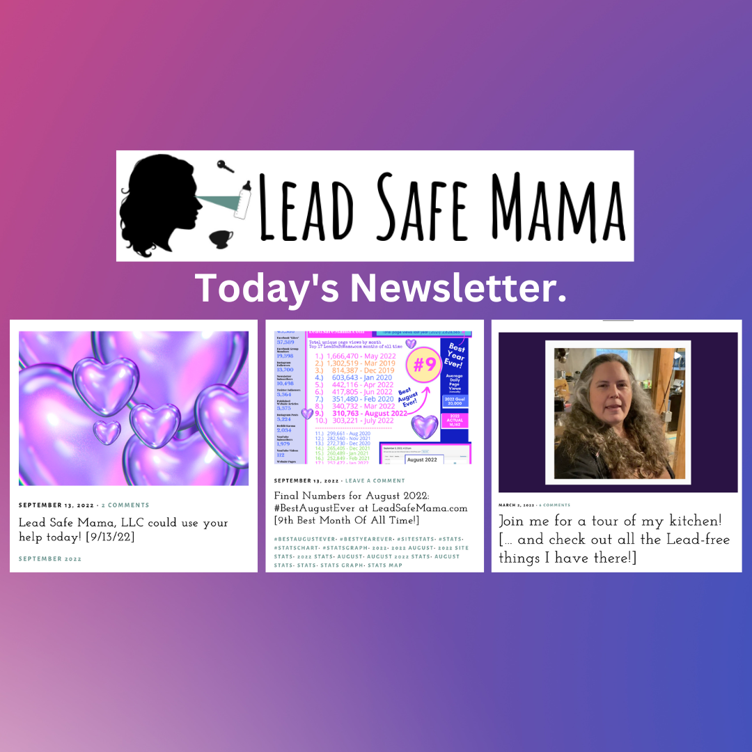 Lead Safe Mama Newsletter, September 13, 2022: I'm finally back in Portland! Click through to ...