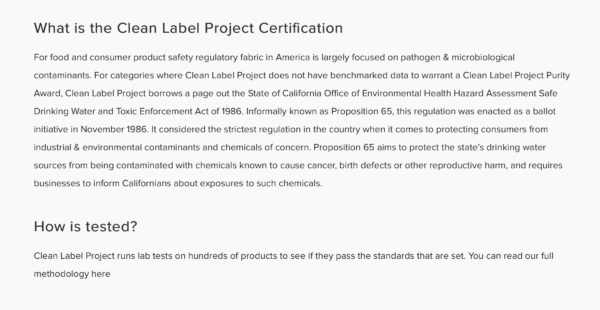 Why are Clean Label Project Purity Award "winning" products testing ...