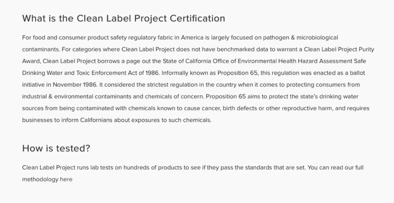 Why are Clean Label Project Purity Award "winning" products testing ...