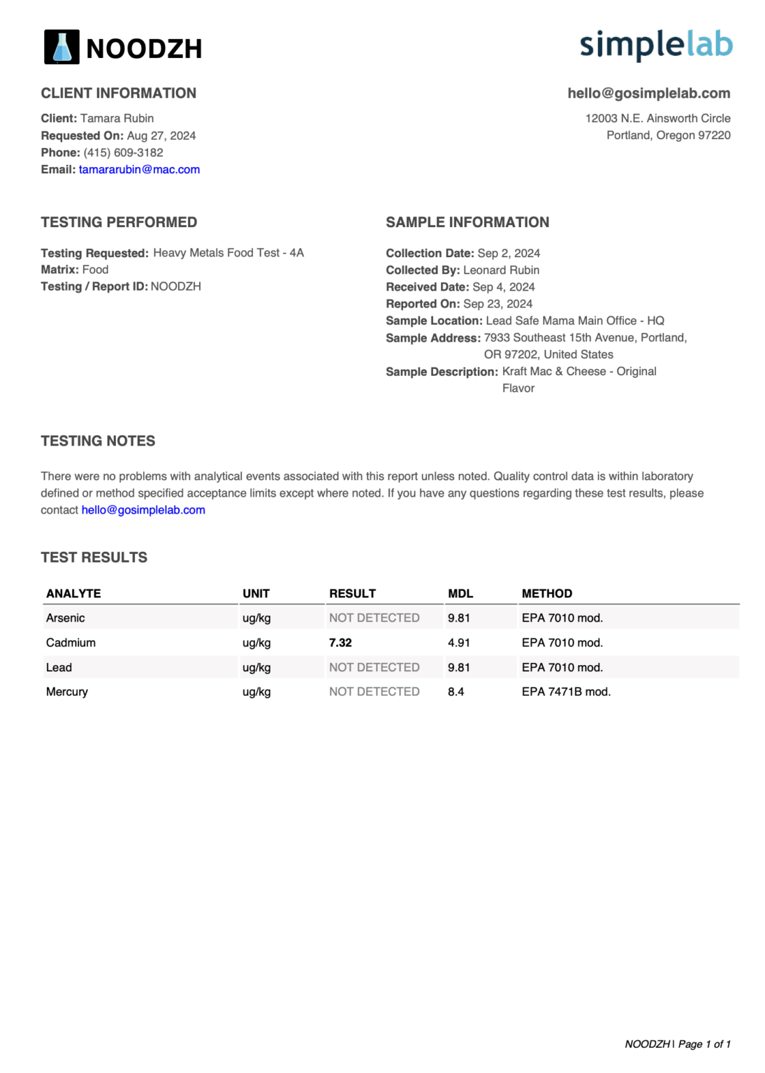 Kraft Mac & Cheese in Original Flavor Tests Positive for Cadmium (a ...