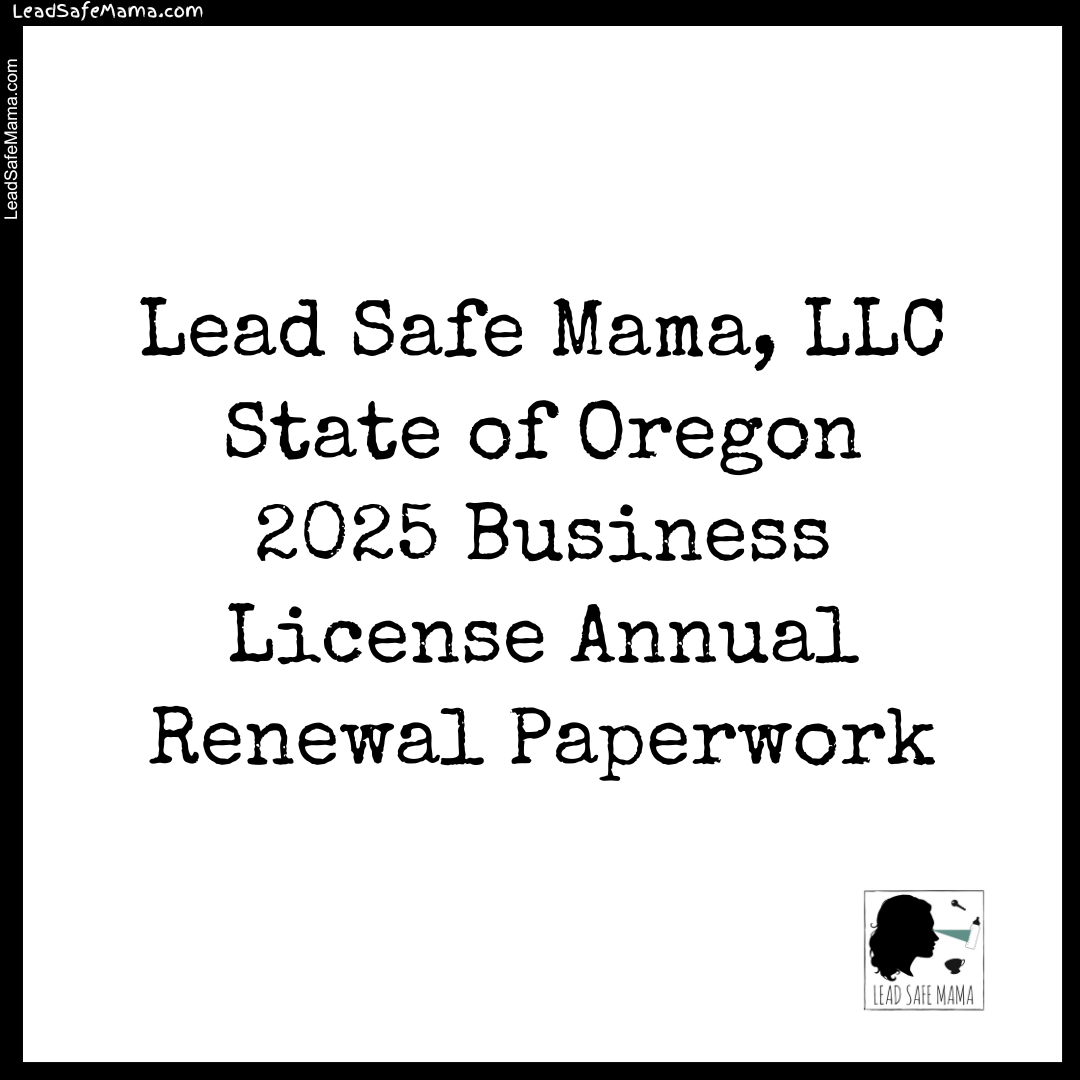 Lead Safe Mama, LLC's 2025 Annual Report, Business Licenses Renewal ...