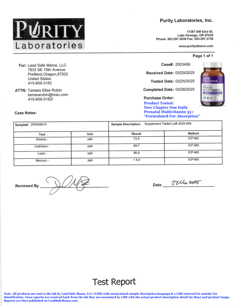 Testing New Chapter One Daily Prenatal Multivitamin 35+ (Formulated for ...