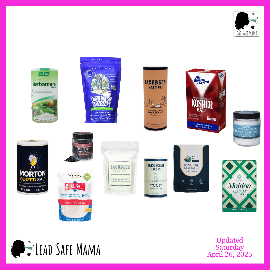 Chart Comparing the Toxicant Profiles of Popular Salts and Salt ...