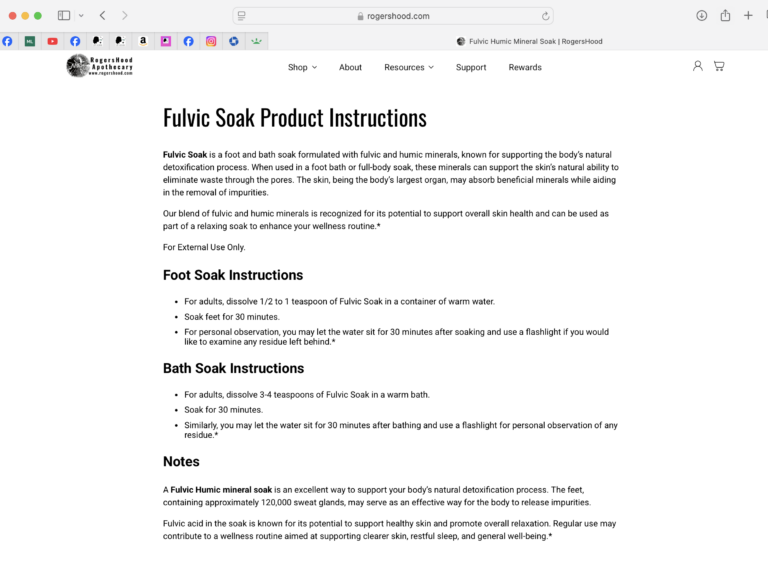 RogersHood Apothecary Fulvic Soak Tests Positive for Dangerous Levels ...