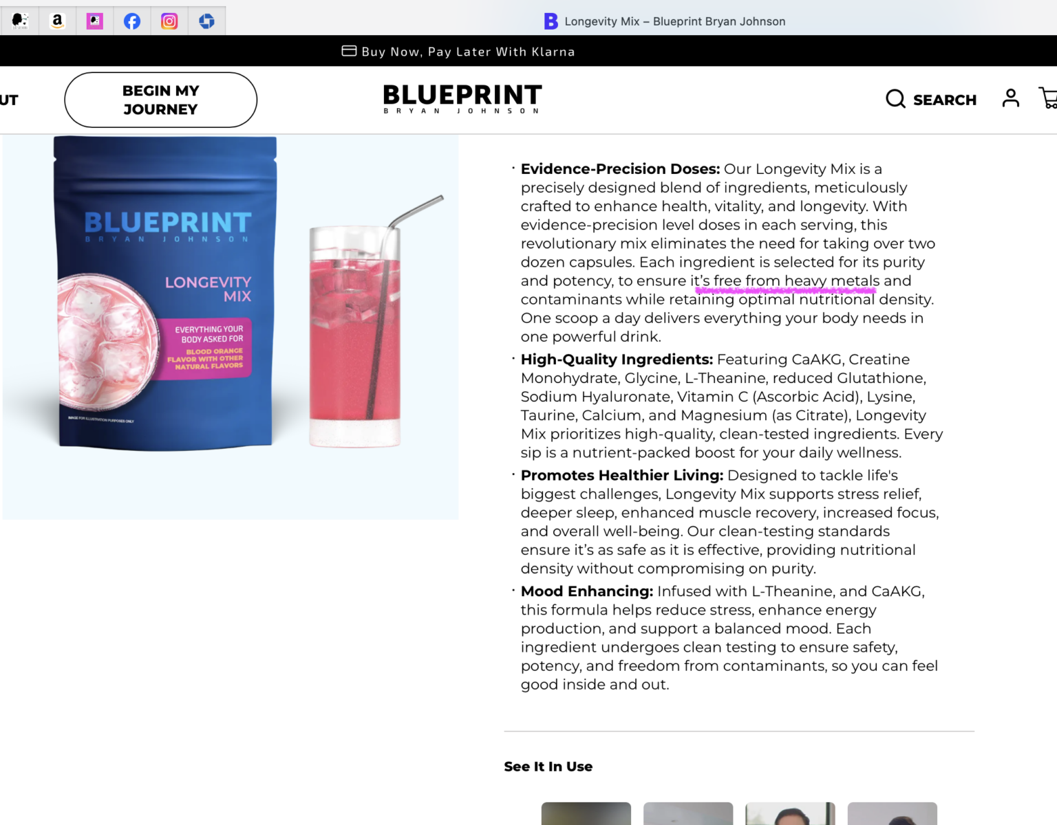 Testing Bryan Johnson Blueprint Longevity Mix for Lead, Cadmium ...