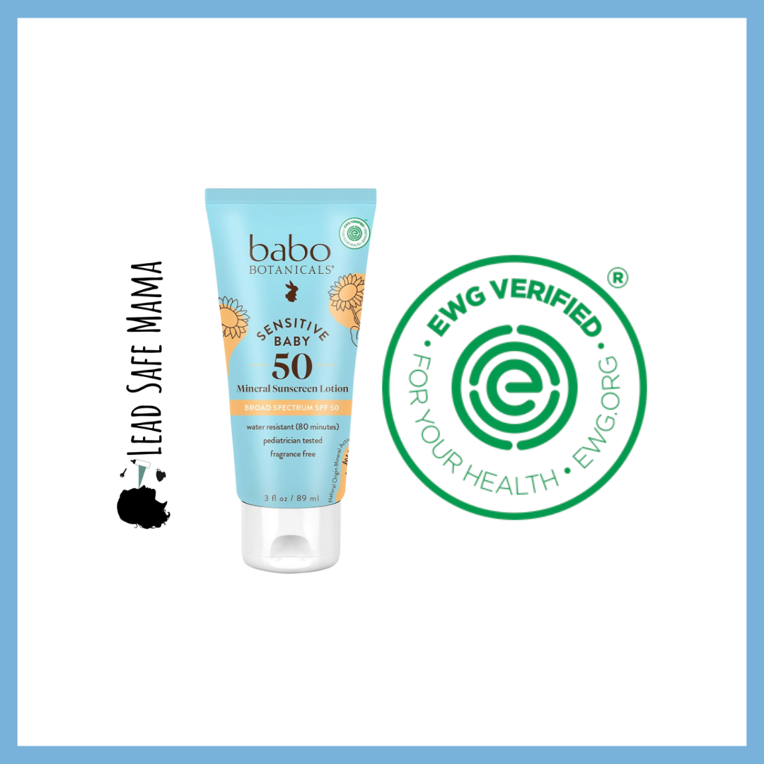 "EWG Verified" Babo Botanicals Sensitive Baby SPF 50 Sunscreen Tests ...