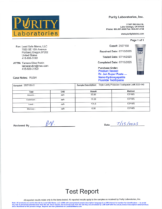 Testing Dr. Jen Super Paste Fluoride Toothpaste for Lead, Cadmium ...