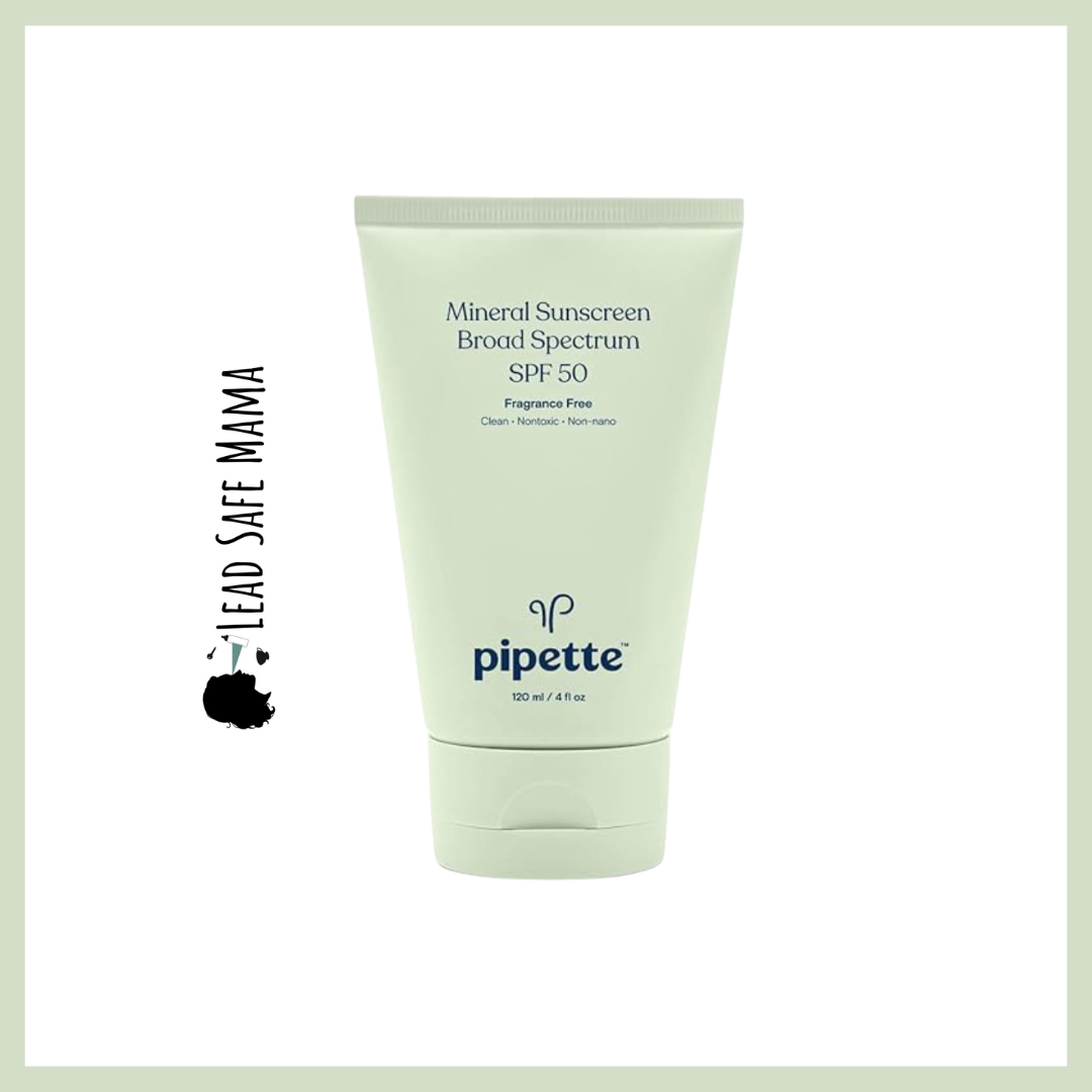 Testing Pipette SPF 50 Broad Spectrum Mineral Sunscreen for Lead ...